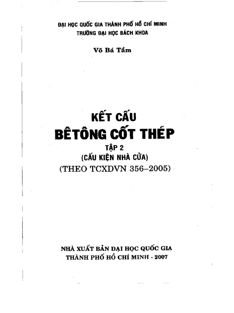 Ket Cau Be Tong Cot Thep Tap 2 Cau Kien Nha Cua | PDF