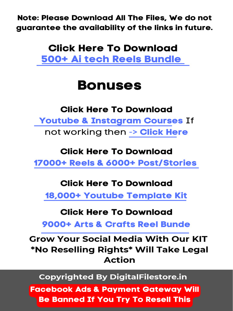 Ai Tech Reel Bundle by Rawat Tech | PDF