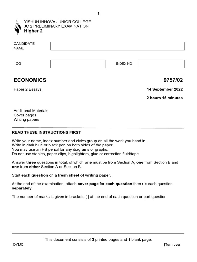 2022 JC2 H2 Prelim P2 QP - FINAL | PDF