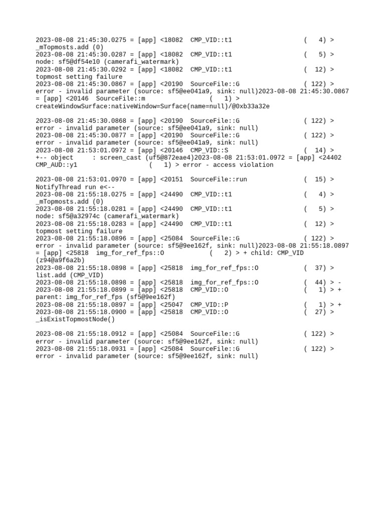 Usb Cam Log | PDF | Computer Programming | Computing