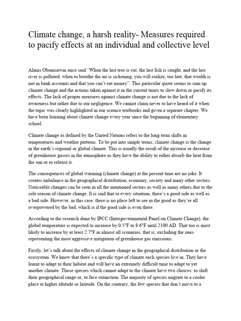 Climate change | PDF