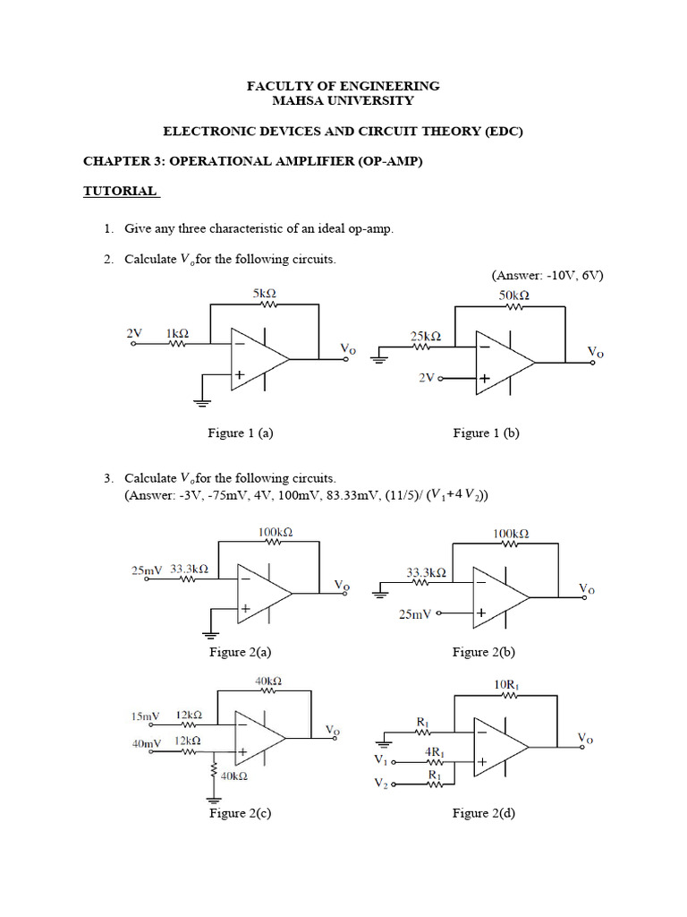 Tutorial CHP3 Op-Amp | PDF