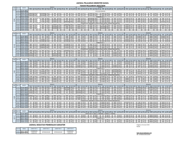 Jadwal Full 2024 | PDF