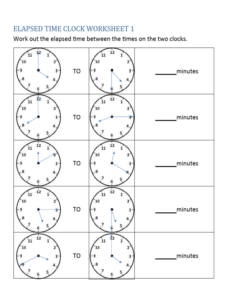 Elapsed Time Clock 1 | PDF