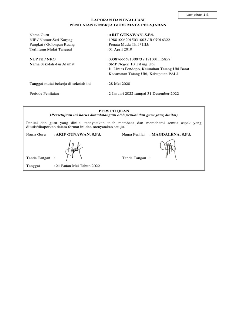 MONEV PKG - Arif Gunawan | PDF