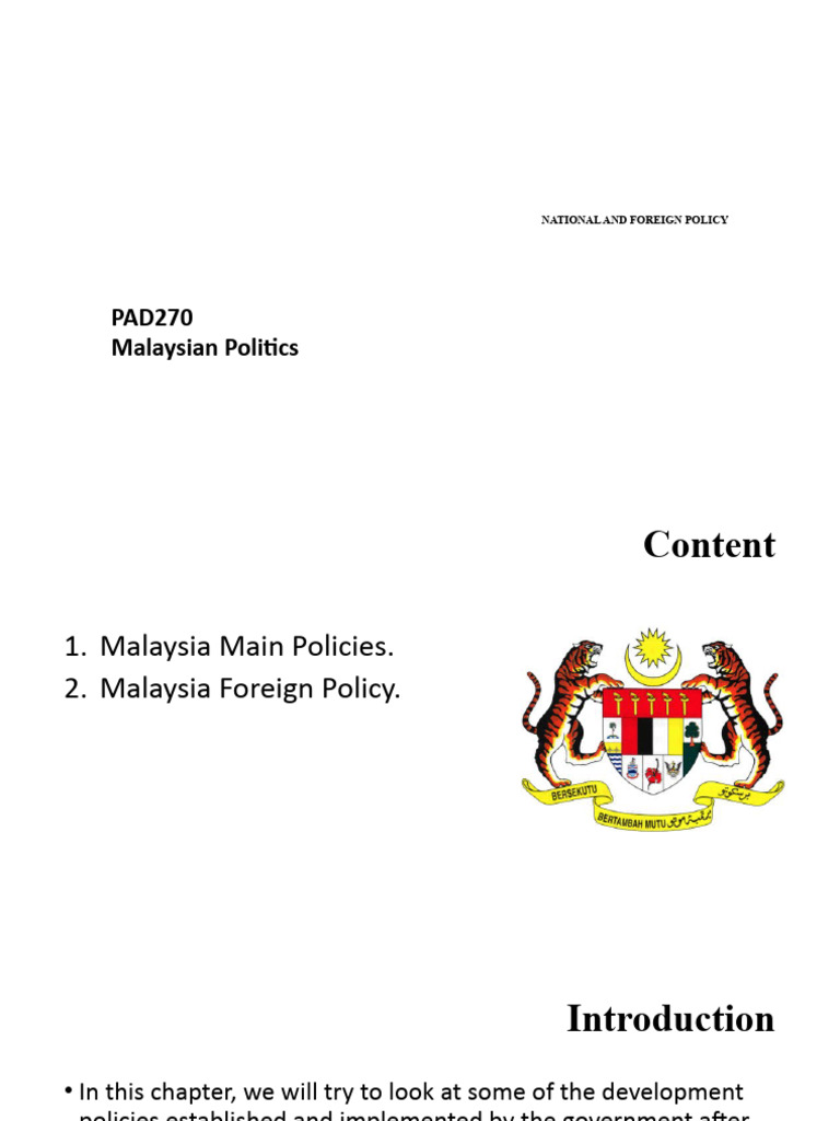 6.national & Foreign Policy. | PDF | Economic Growth | Malaysia