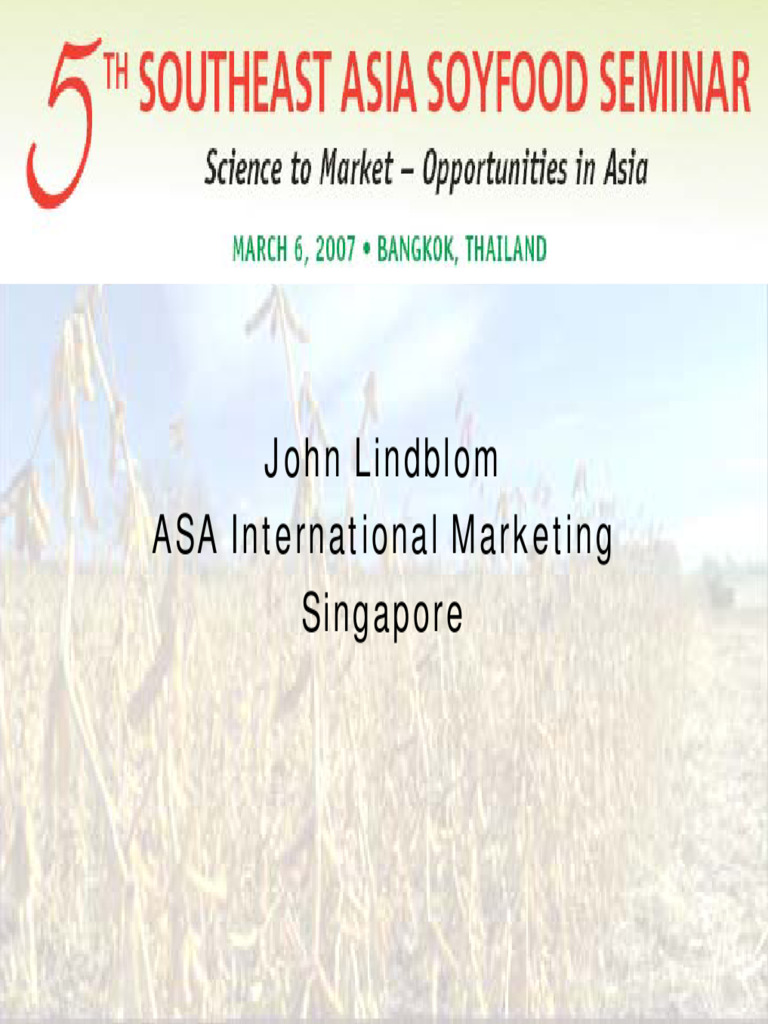 Session 1 John Lindblom | PDF | Soybean | Trans Fat