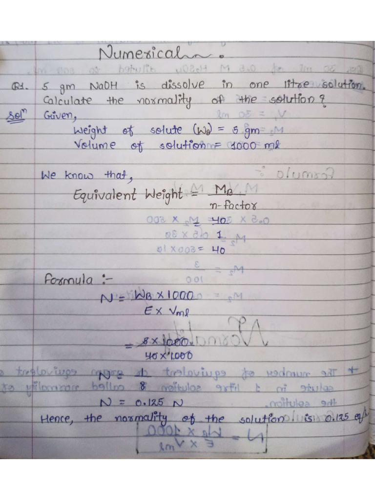 Normality Numerical | PDF