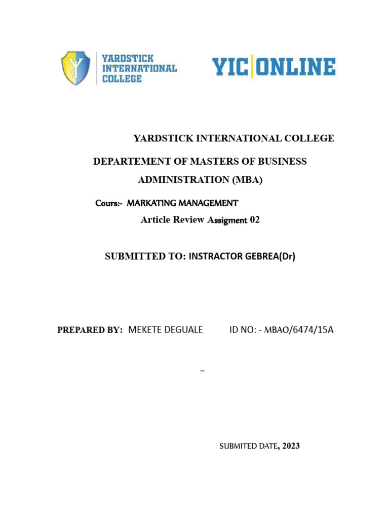 Markating Management Assigiment 2 Pdf Cluster Analysis Information