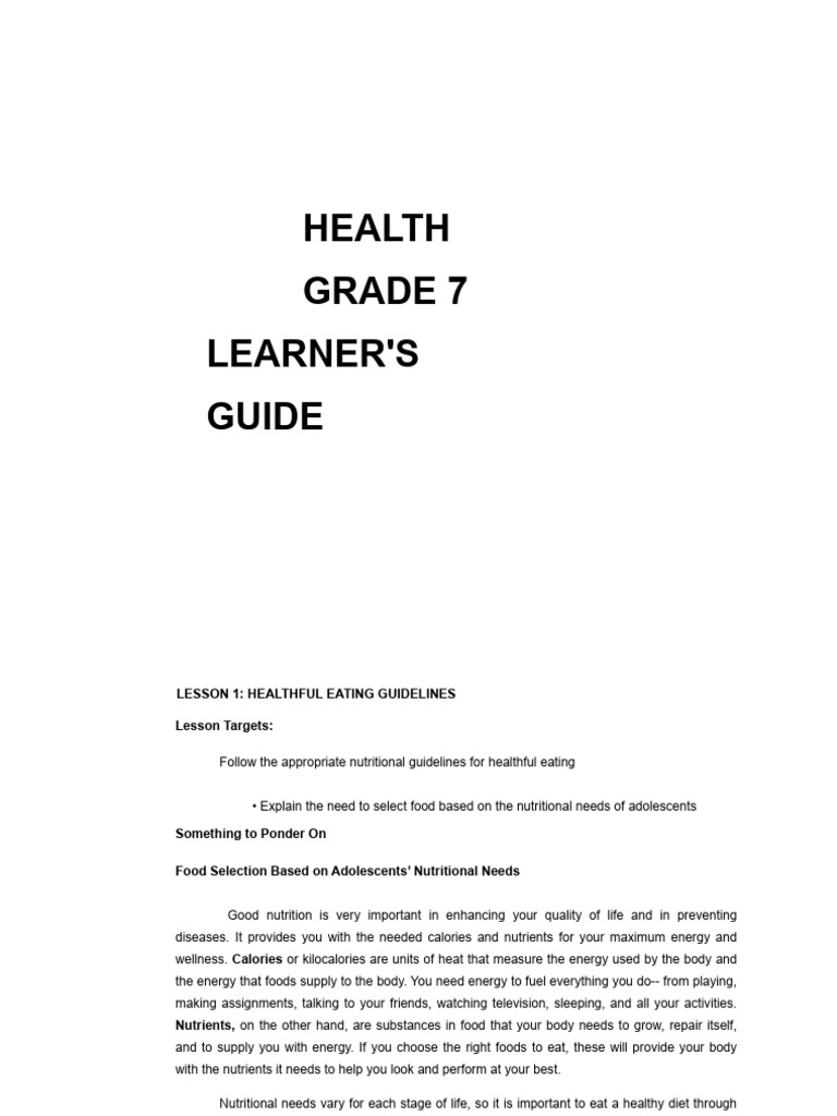g7 Module Health q2 Edilyn | PDF | Eating Disorder | Foods