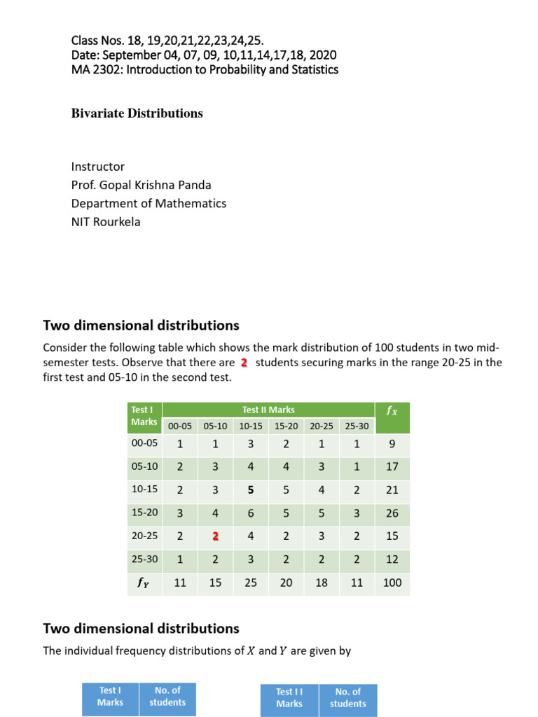 6. Bivariate Distributions | PDF | Probability Distribution ...