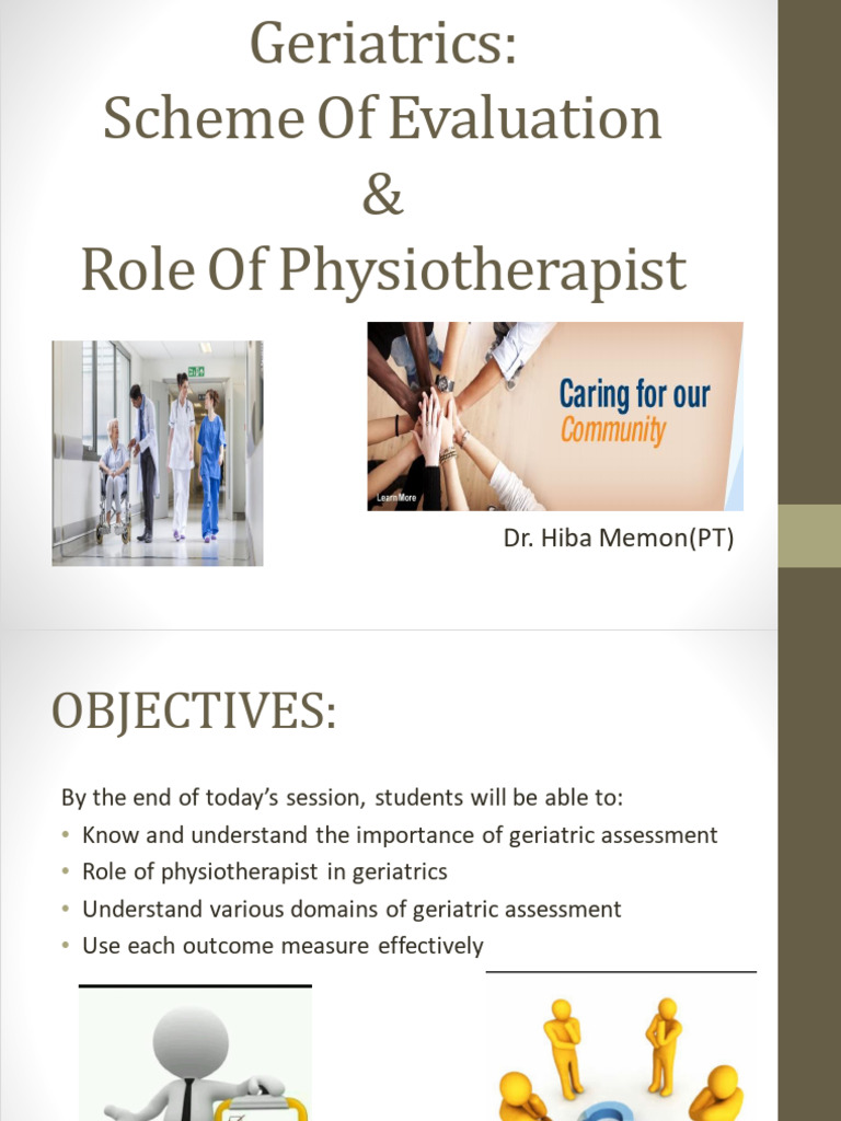 Geriatric Assessment | PDF | Anatomical Terms Of Motion | Geriatrics