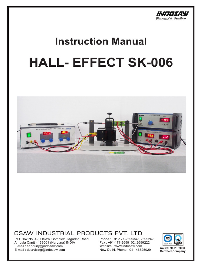 Hall Effect | PDF | Magnetic Field | Semiconductors