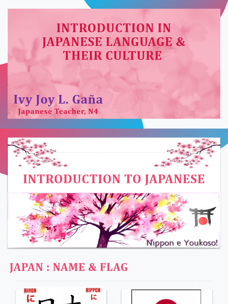 Introduction in Japanese Language & Their Culture | PDF | Standardized ...