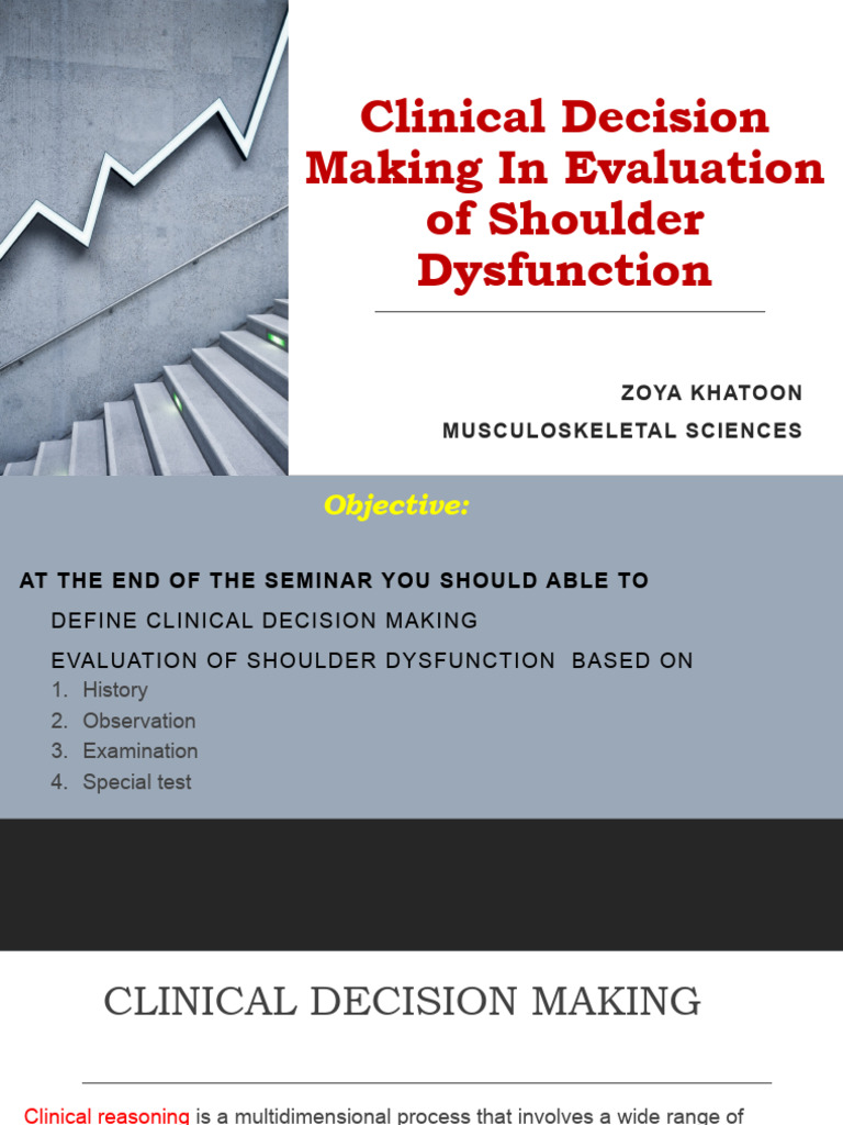 Clinical Decision Making in Evaluation of Shoulder Dysfunction | PDF ...