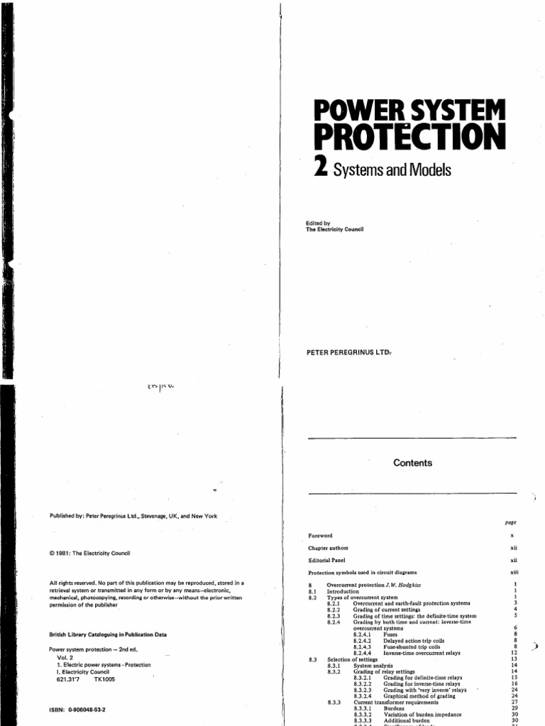 Power System Protection 2 System And Models Pdf 