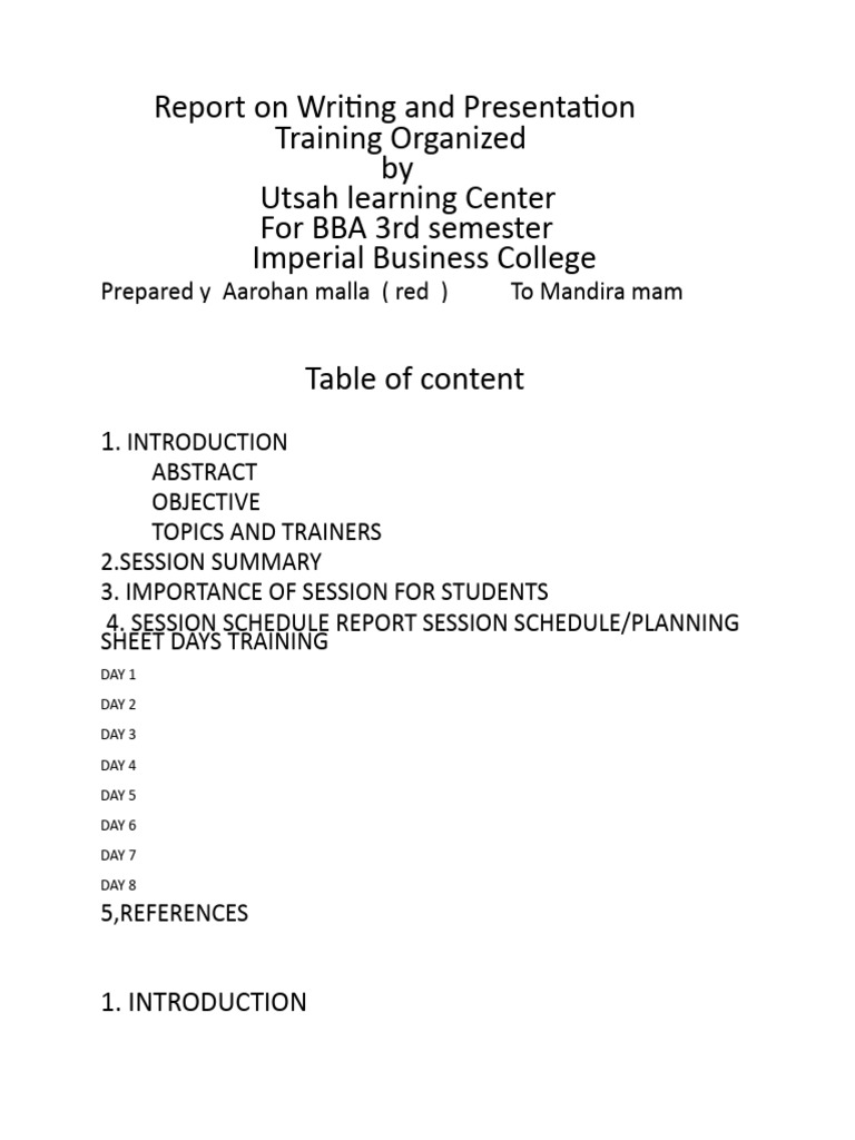 Aarohan Malla Report Red Section | PDF