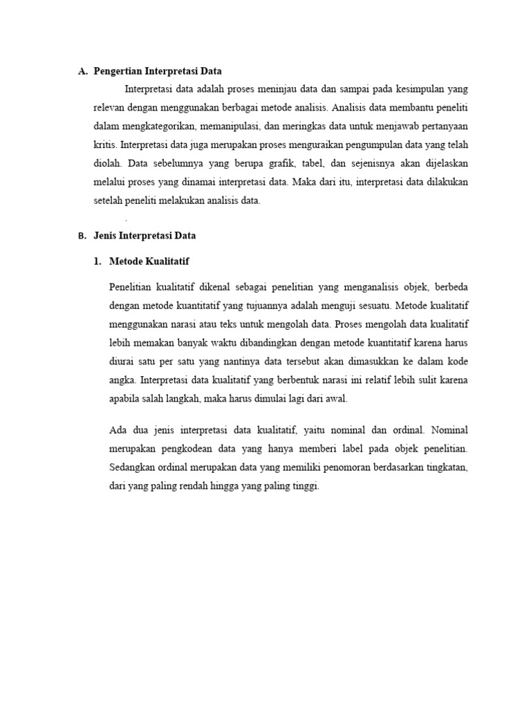 Interpretasi Data | PDF
