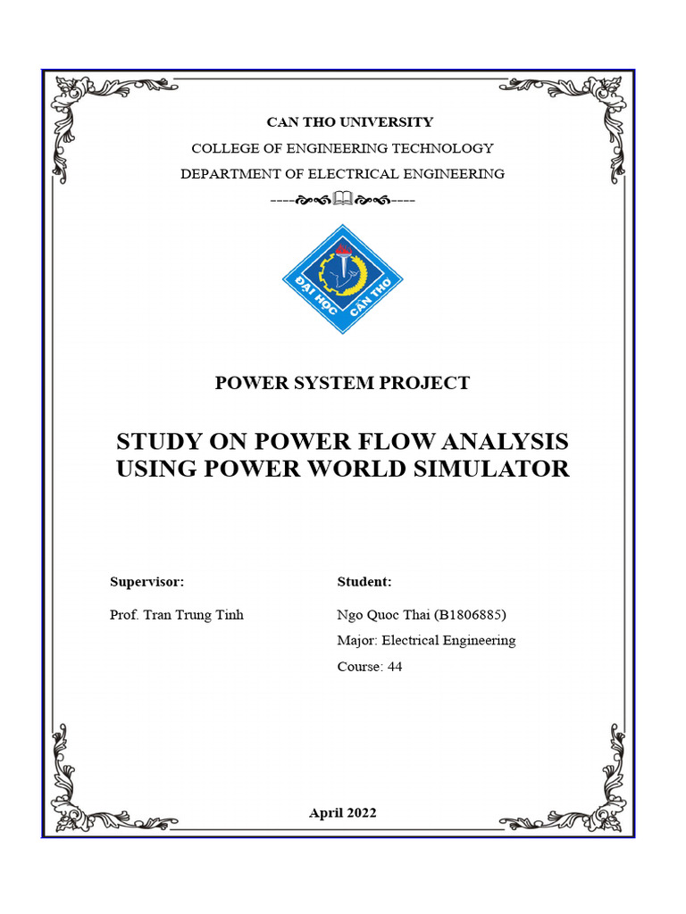 PROJECT. PowerFlow Analysis | PDF | Electric Power Transmission | Simulation