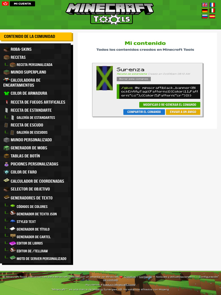 Minecraft Tools Mi Contenido | PDF