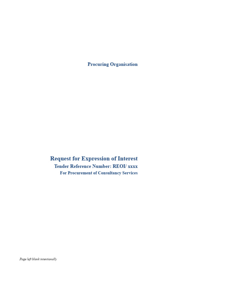 MTD Consultancy Services - Request For Expression of Interest Word File ...