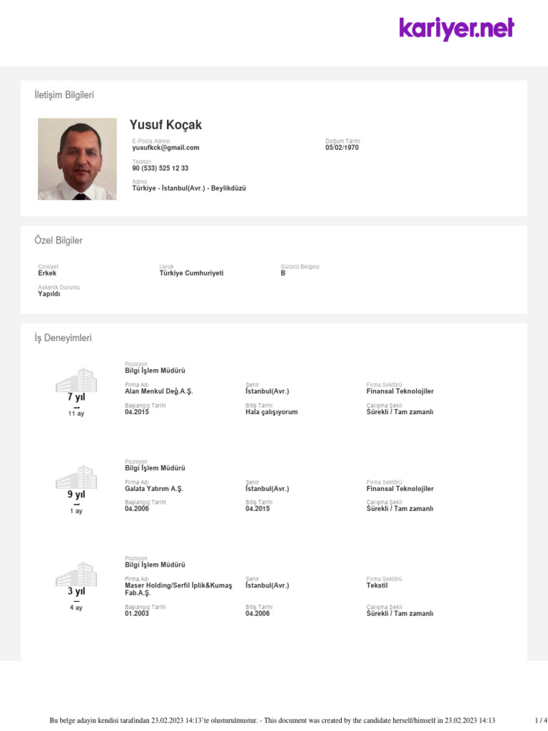 Yusuf Kocak 230223 | PDF