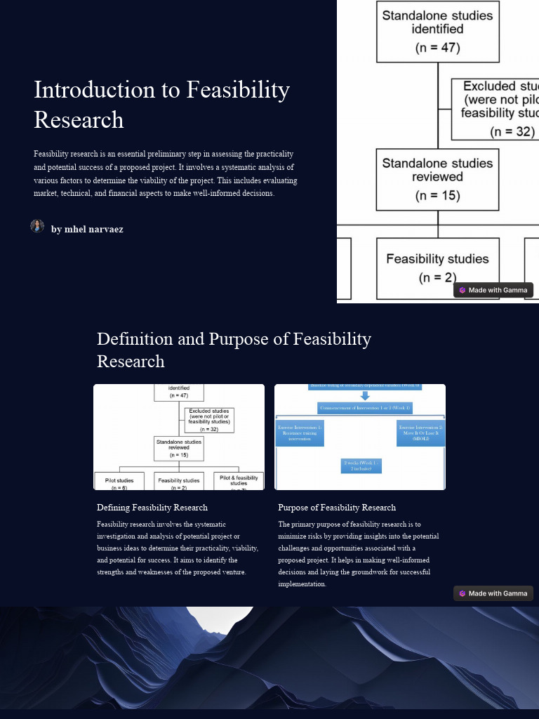 Introduction To Feasibility Research | PDF