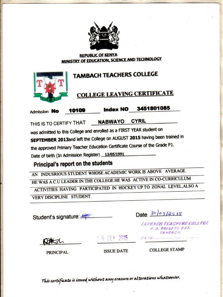 College Leaving Certificate | PDF