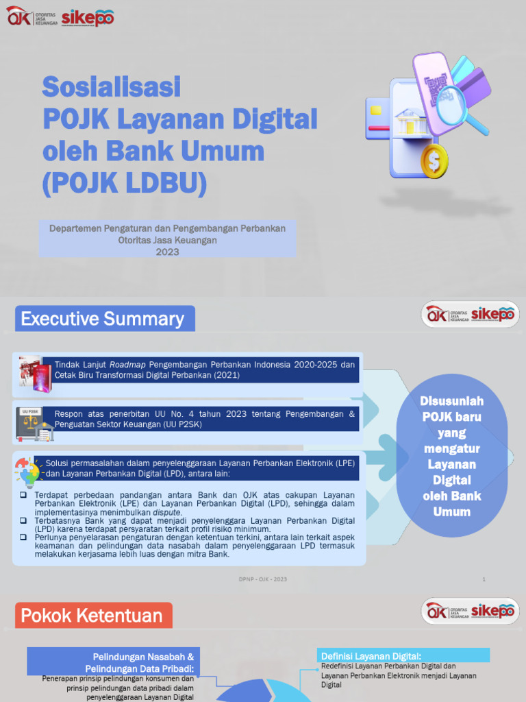 POJK Layanan Digital oleh Bank Umum | PDF
