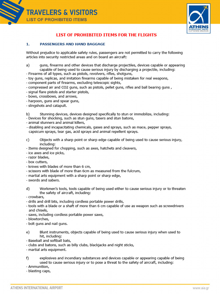 List of Prohibited Item Seng | Download Free PDF | Gun | Firearms