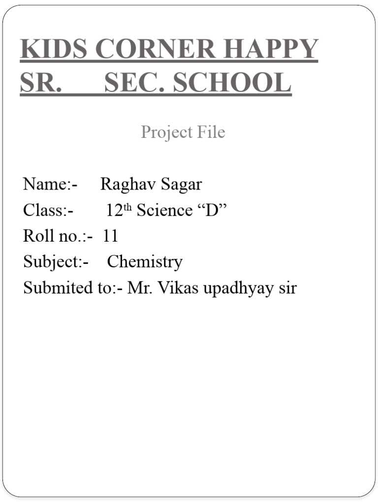 To Make LIPISTICK Presentation For Class 12 Chemistry Project | PDF