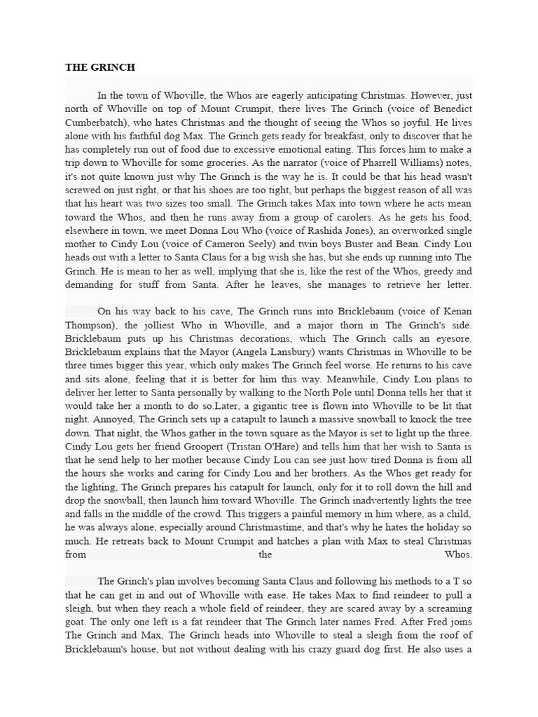 Movie review GRINCH | PDF