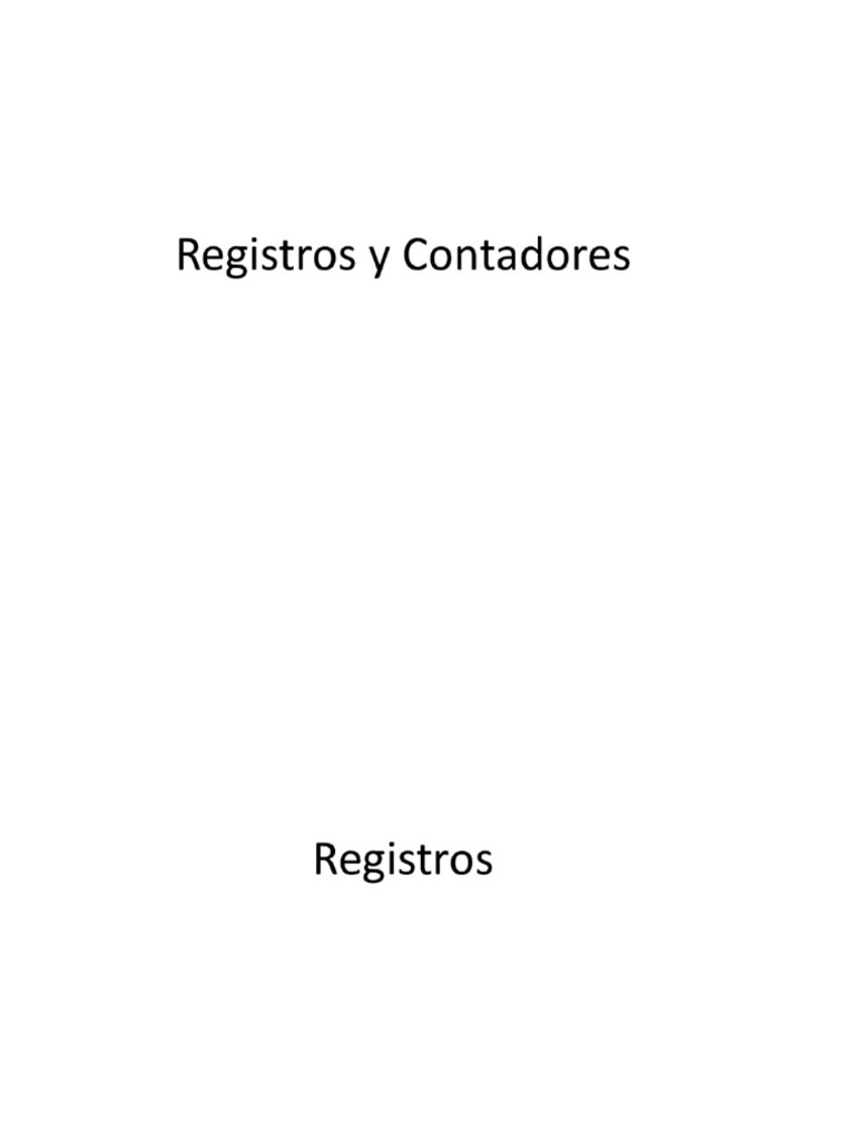 Registros y Contadores PDF | PDF