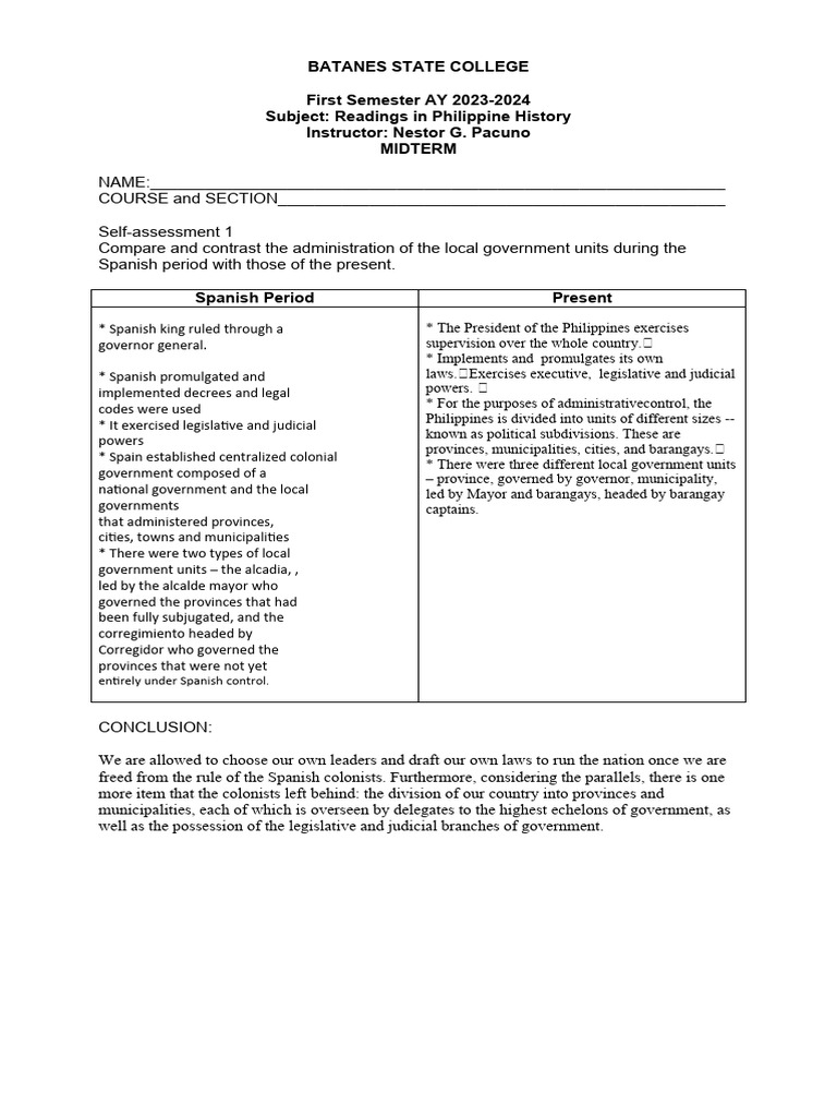 ACTIVITY-1 - MIDTERM Philippine History | PDF