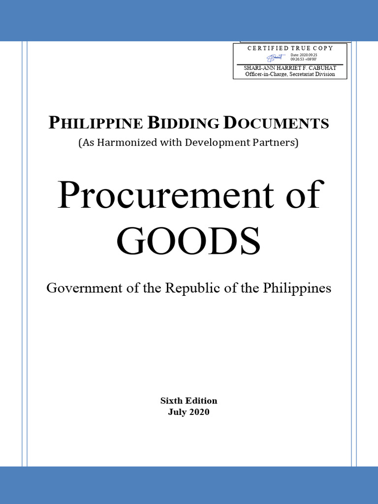 GPPB PBD Pog 6th Edition | PDF | Procurement | Business