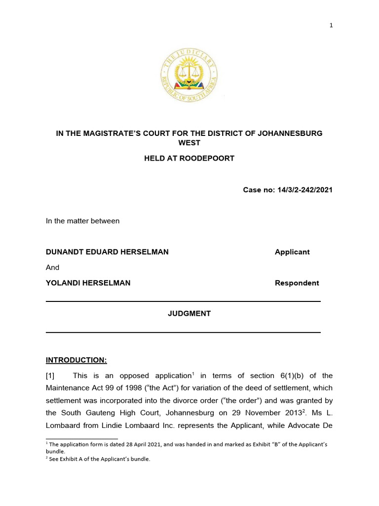 Variation of Divorce Settlement Agreement | PDF | Divorce | Credit Card