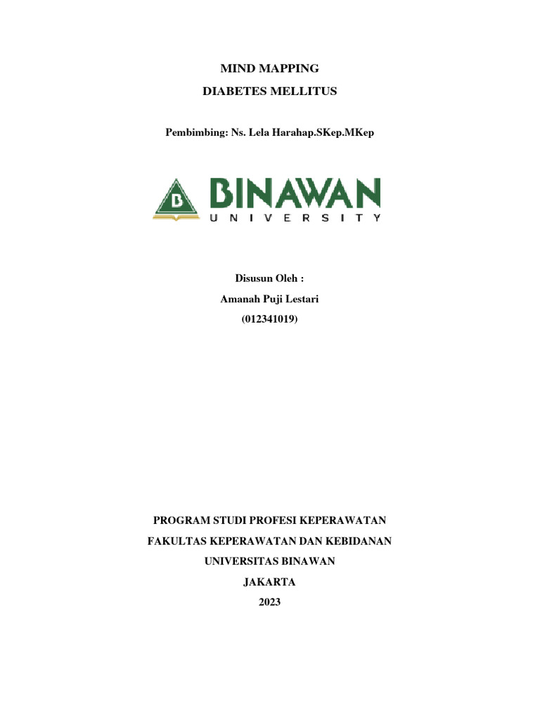 Mind Mapping Diabetes Mellitus | PDF