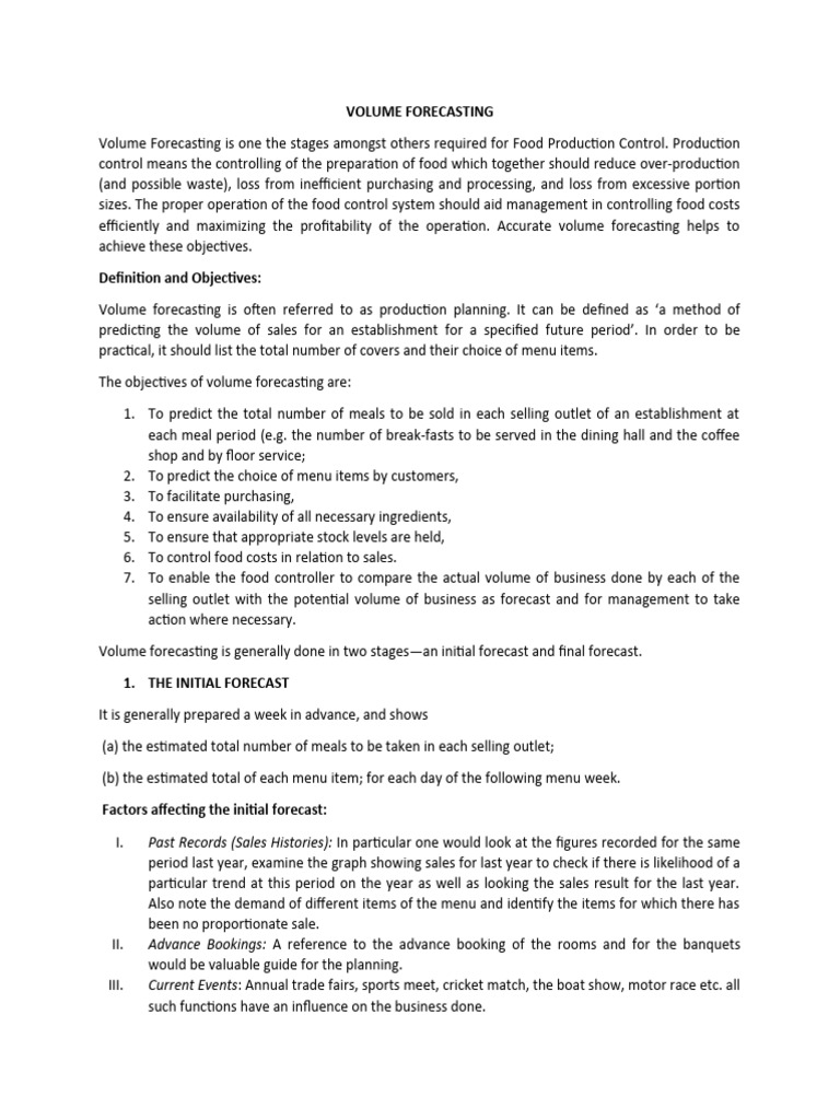 Volume_Forecasting | PDF | Forecasting | Sales