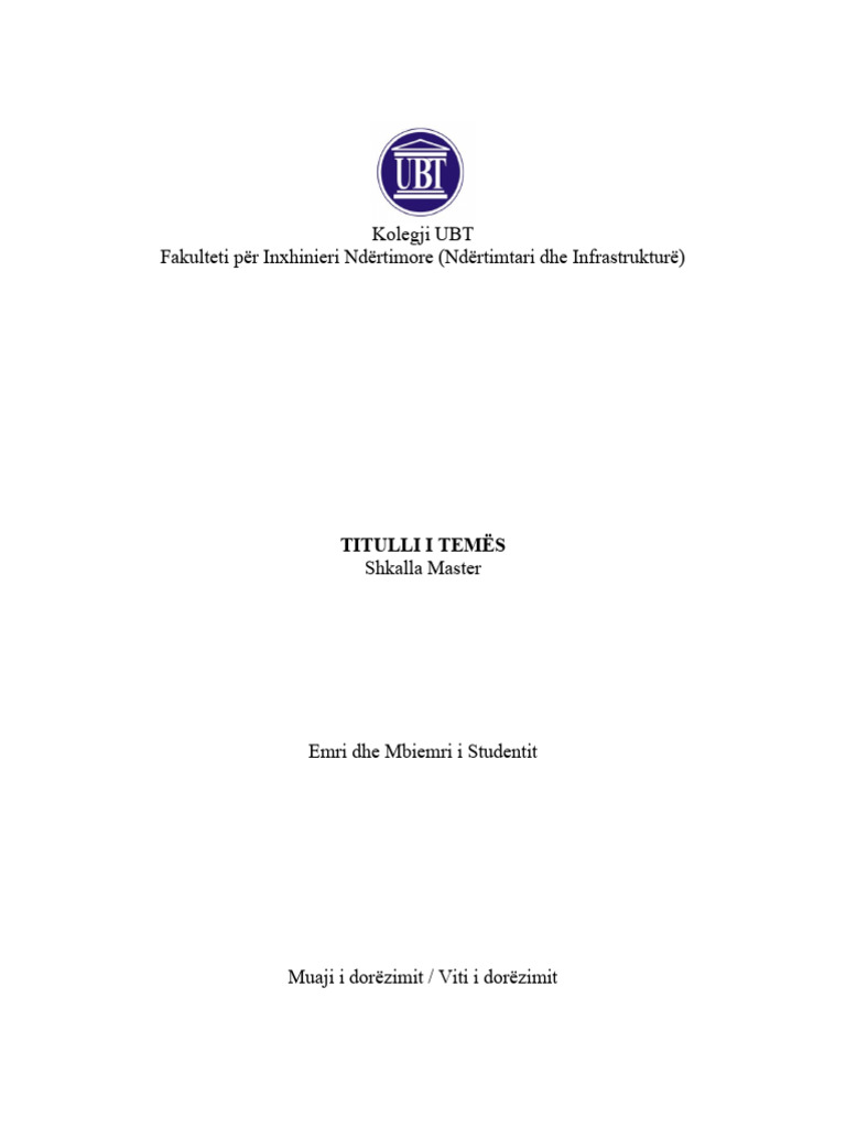 Kornize per Punim Diplome INI Master | PDF
