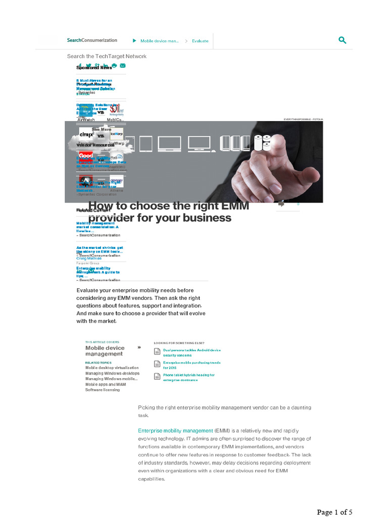 How To Choose EMM | PDF