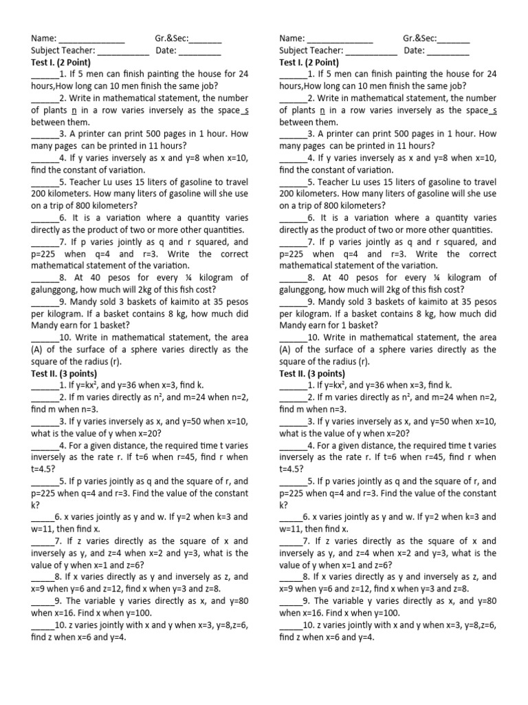 Math 9 Summative Q2 | PDF | Area | Sphere