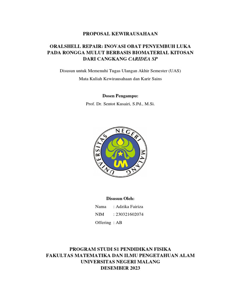 Proposal PKM K | PDF