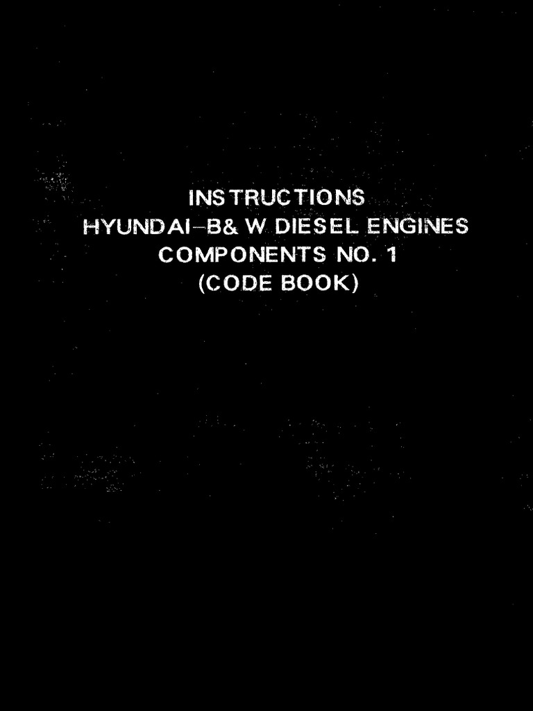 Hyundai Man B& W Instruction Manual - Code Book | PDF