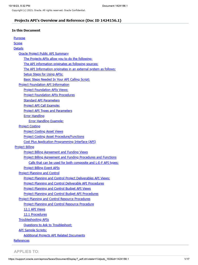Project API Details | PDF