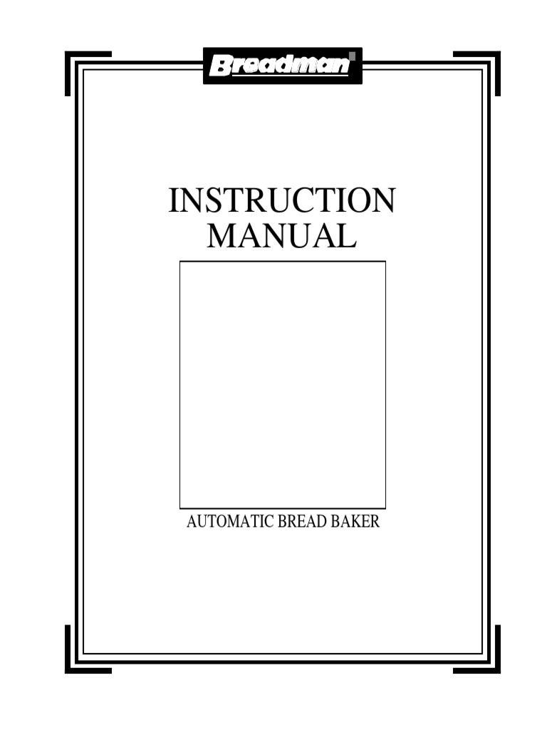 Breadman Tr440 Instruction Manual | PDF | Breads | Baker's Yeast