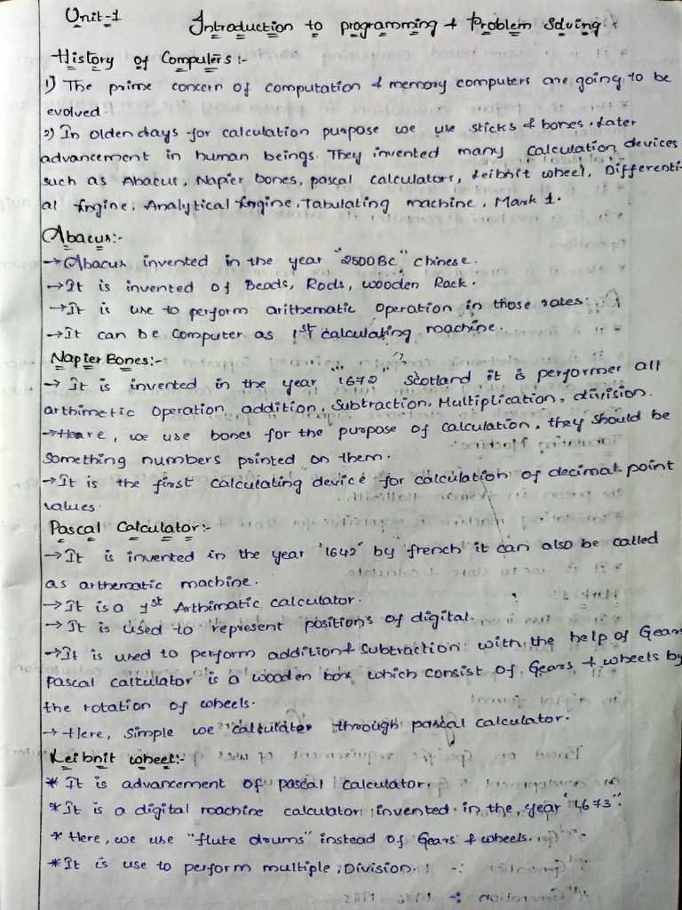 Introduction To Programming, C Notes | PDF