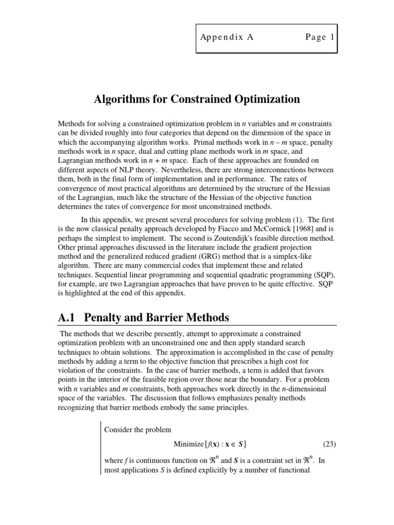 const_opt | PDF | Mathematical Optimization | Systems Analysis
