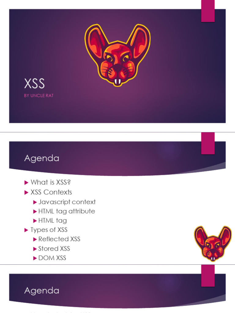 Ultimate+XSS+Guide+ +slides | PDF | Java Script | Computer Programming