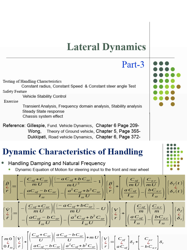 11 Lateral Dynamics Part 3 | PDF | Damping | Eigenvalues And Eigenvectors