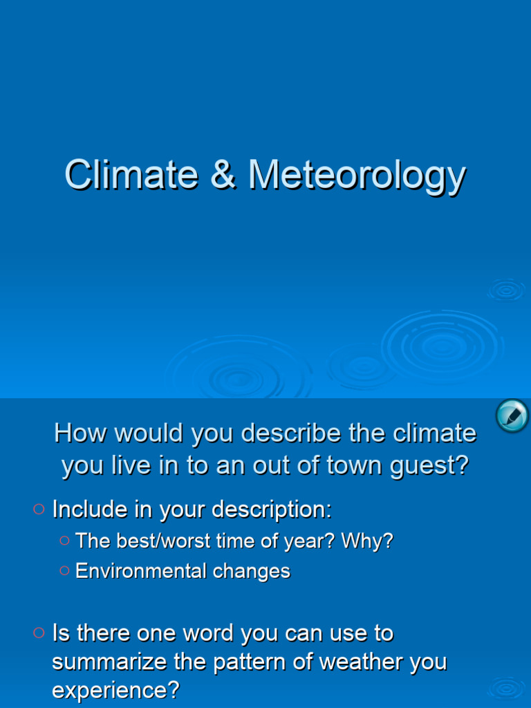 Climate - Meteorology | PDF | Humidity | Evaporation